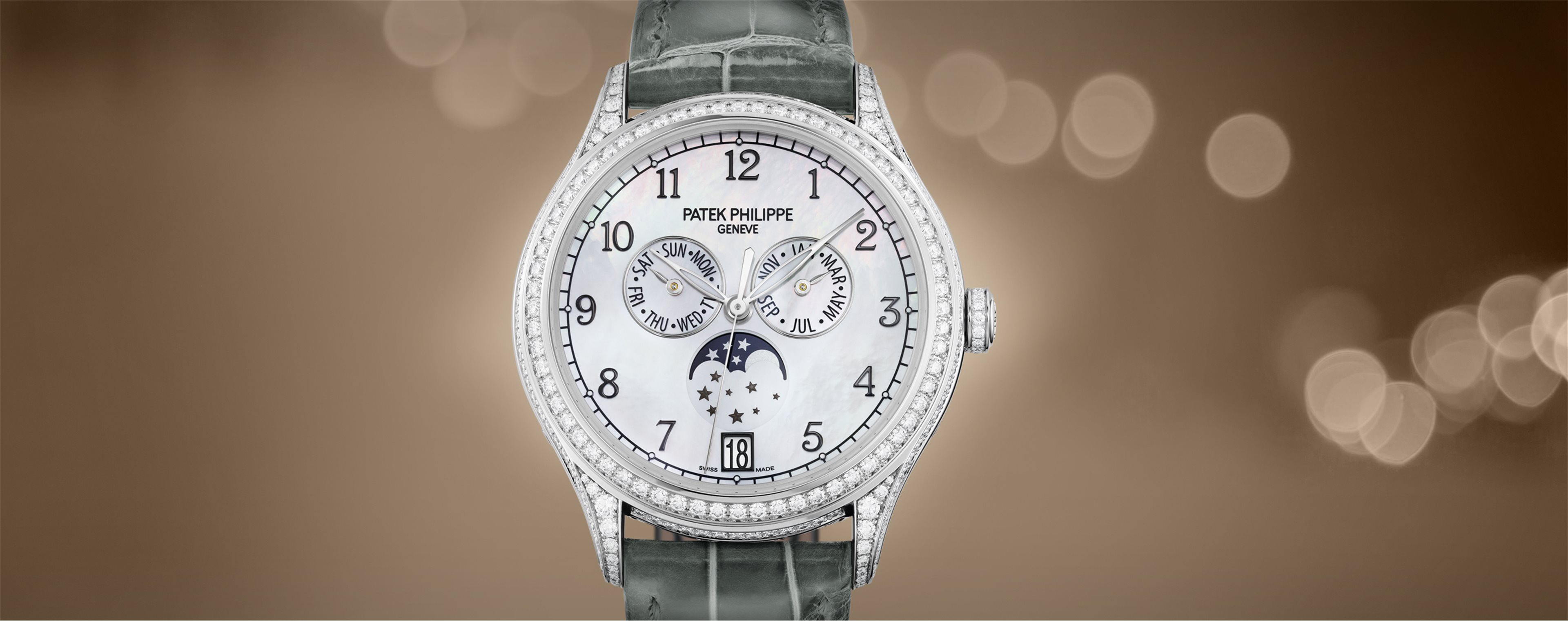 Patek Philippe | Complications Diamond Set White Gold ladies' watch ...