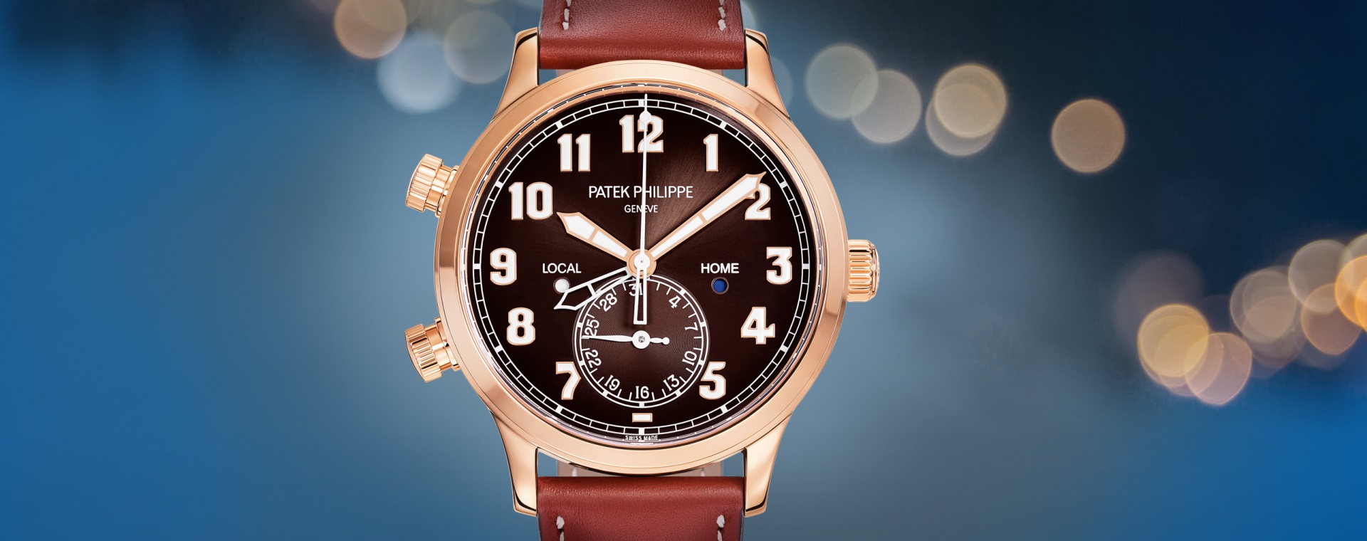 Patek Philippe | Complications Calatrava Pilot Travel Time Rose Gold ...