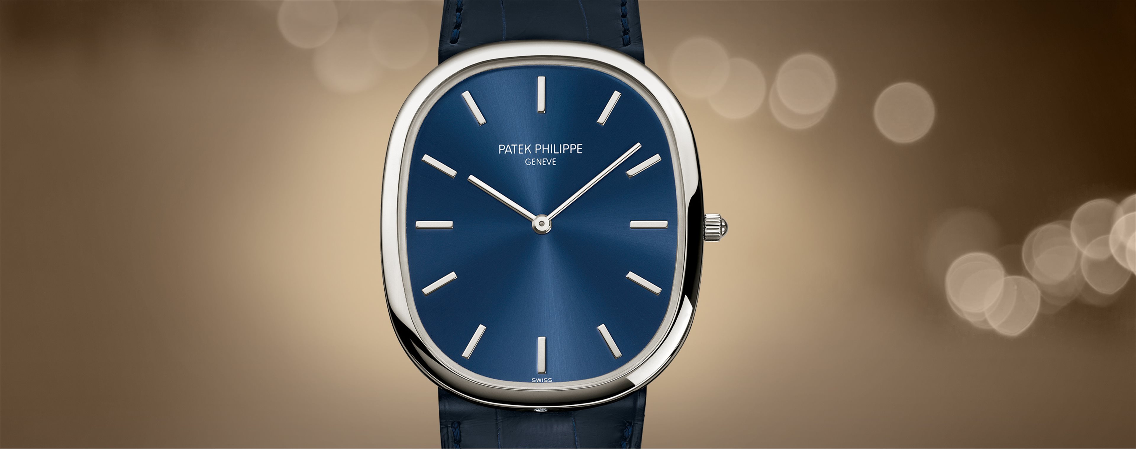 Patek Philippe | Golden Ellipse Blue Dial Platinum Watch 5738P-001