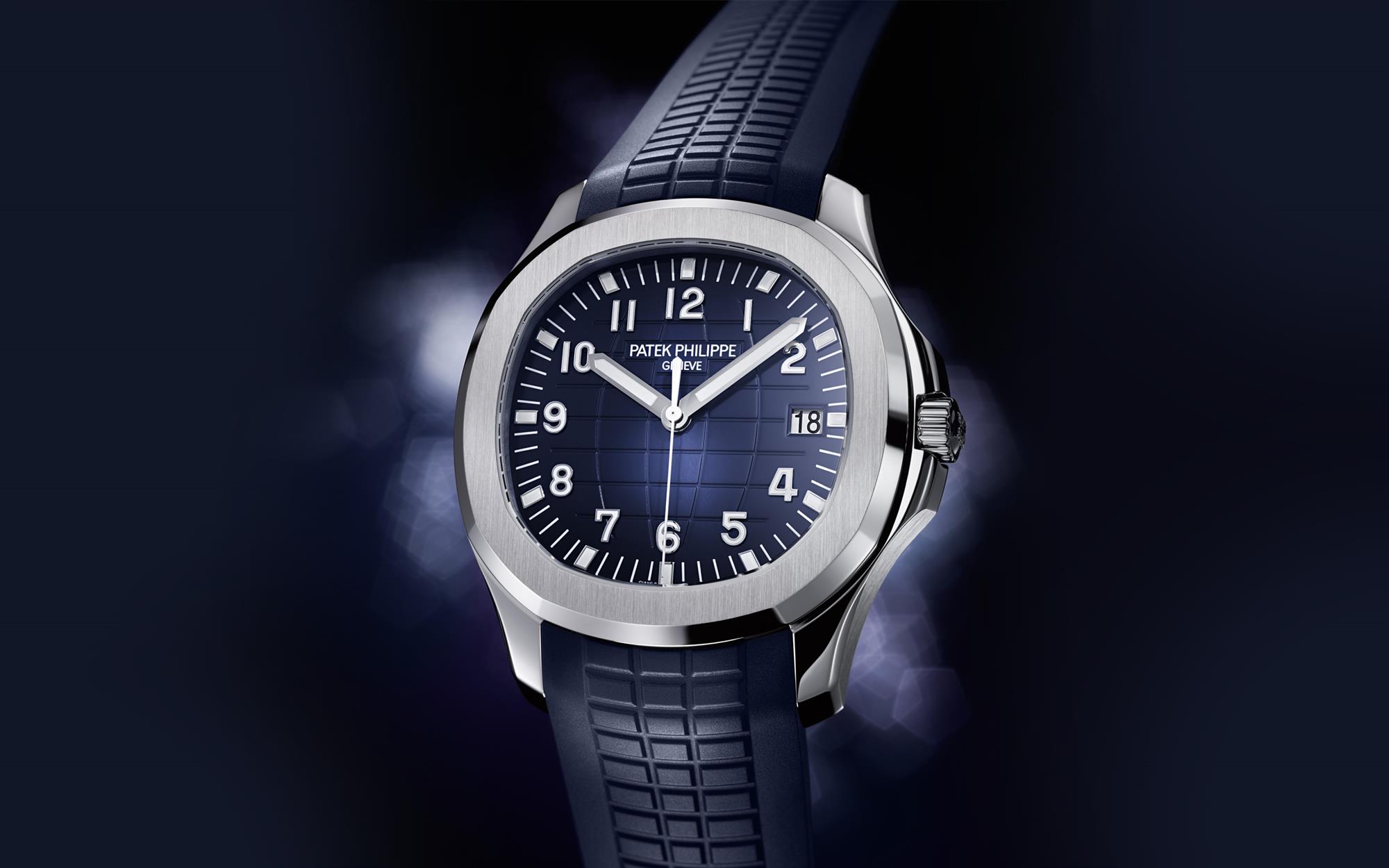 Patek Philippe | Aquanaut Blue Dial & Strap White Gold 5168G-001