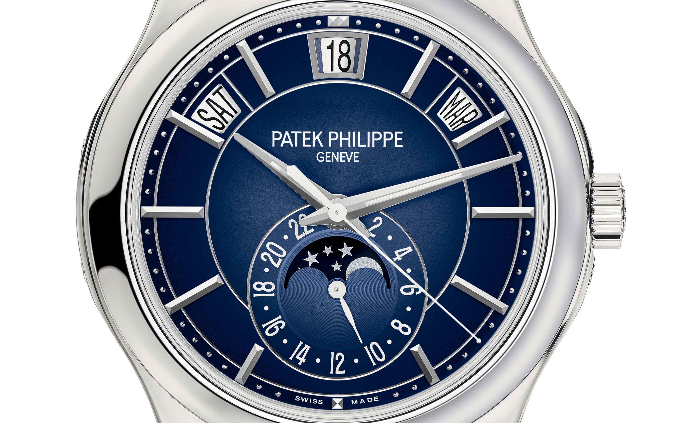 Patek Philippe | Complications Moon Phase White Gold Watch 5205G-013